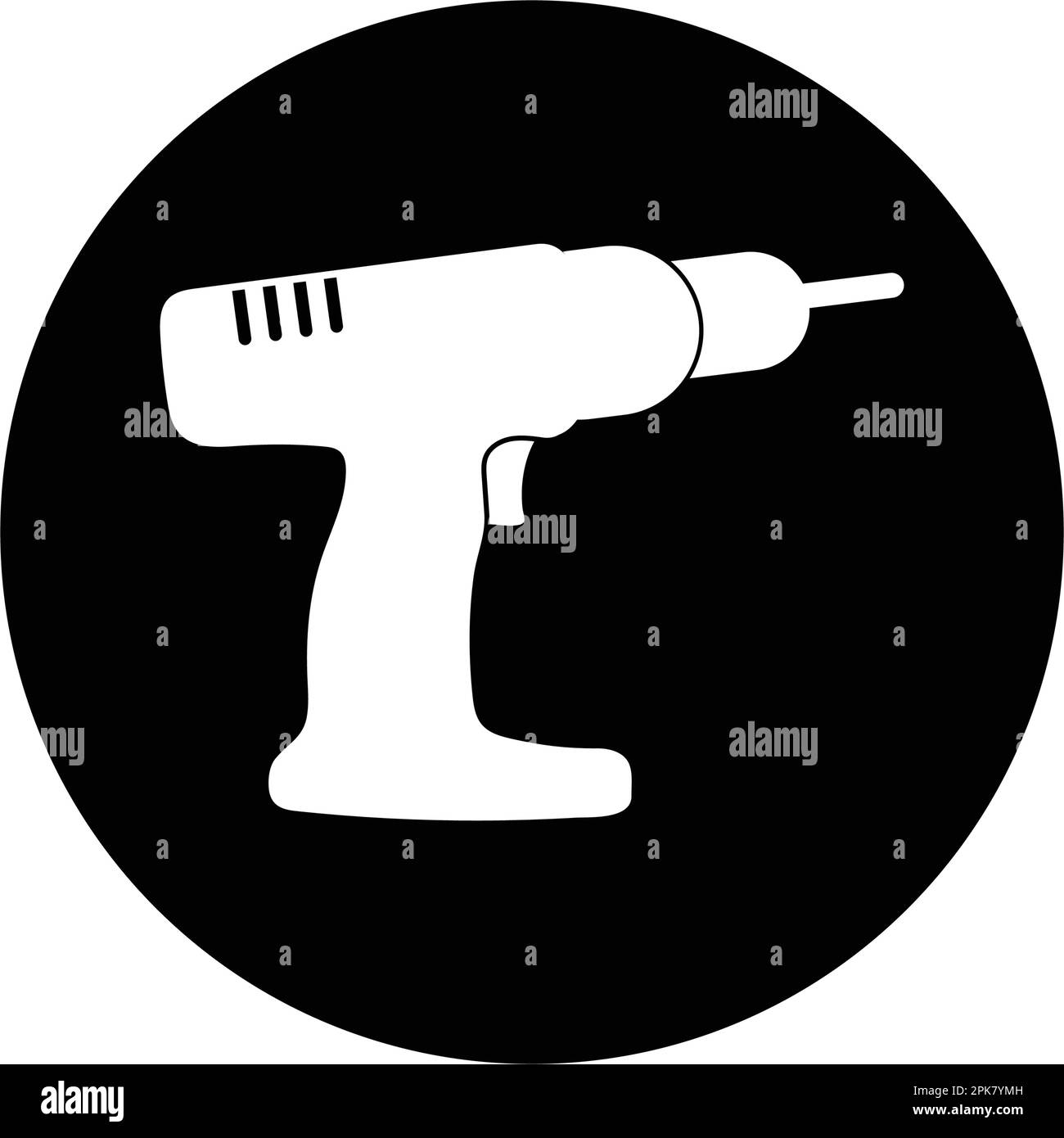 Drilling Tool Button Icon. Editable Vector EPS Symbol Illustration ...