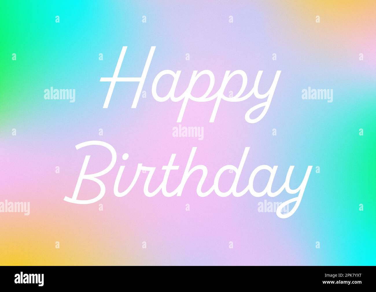 Happy Birthday – card, poster, illustration in bright colours Stock ...