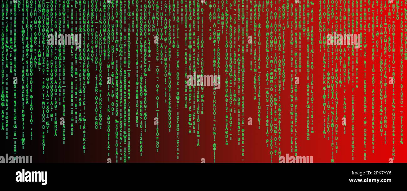 Green and red Matrix bakcground system computer Stock Photo - Alamy
