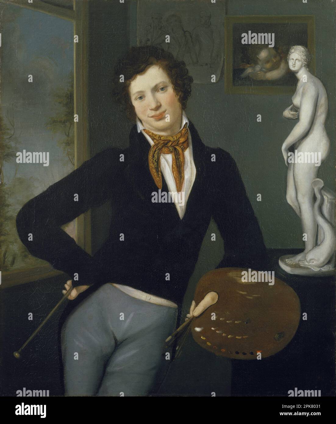 Self-Portrait from 1814 until 16 by Moritz Daniel Oppenheim Stock Photo ...