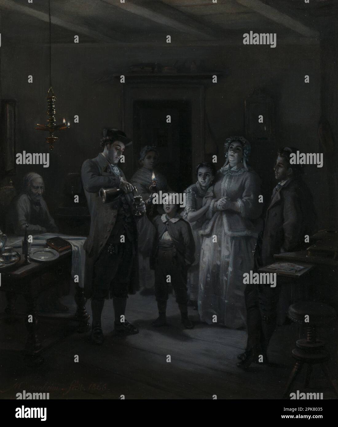 The Conclusion of the Sabbath (Sabbath-Ausgang) 1866 by Moritz Daniel ...