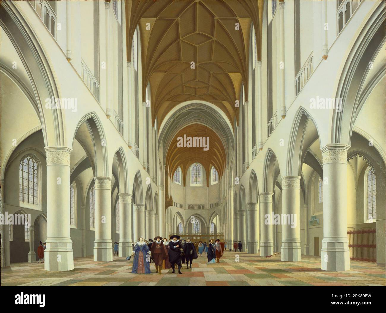 Interior of Saint Bavo, Haarlem 1631 by Pieter Jansz. Saenredam Stock ...