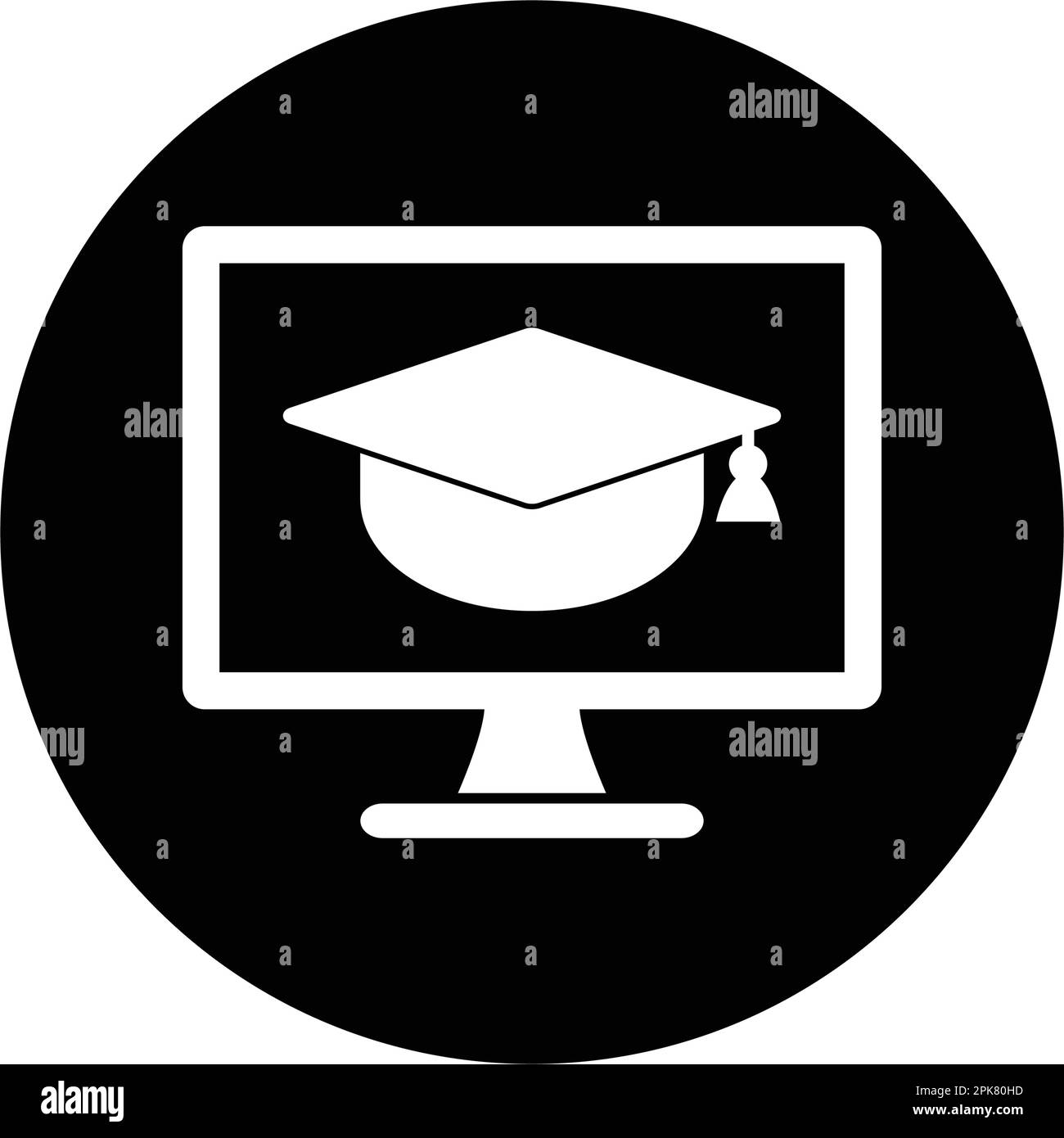 Icon graduation cap editable Black and White Stock Photos & Images - Alamy