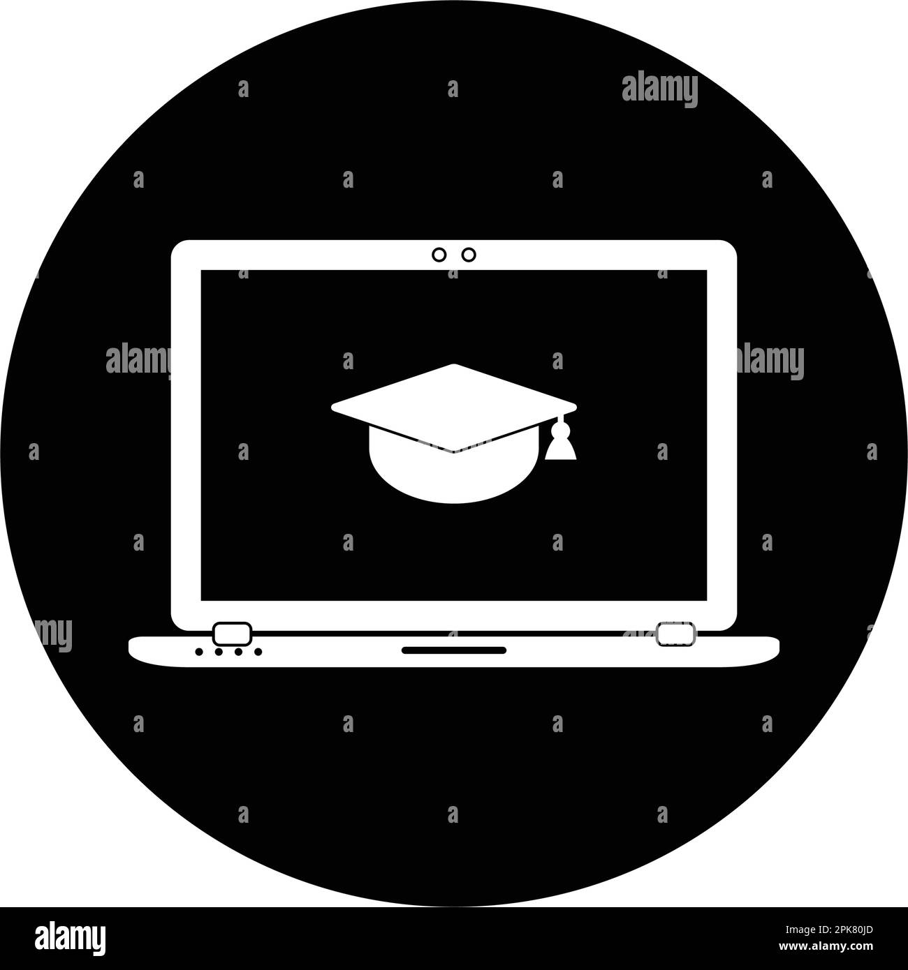 E-Learning Button Icon. Editable Vector EPS Symbol Illustration Stock ...