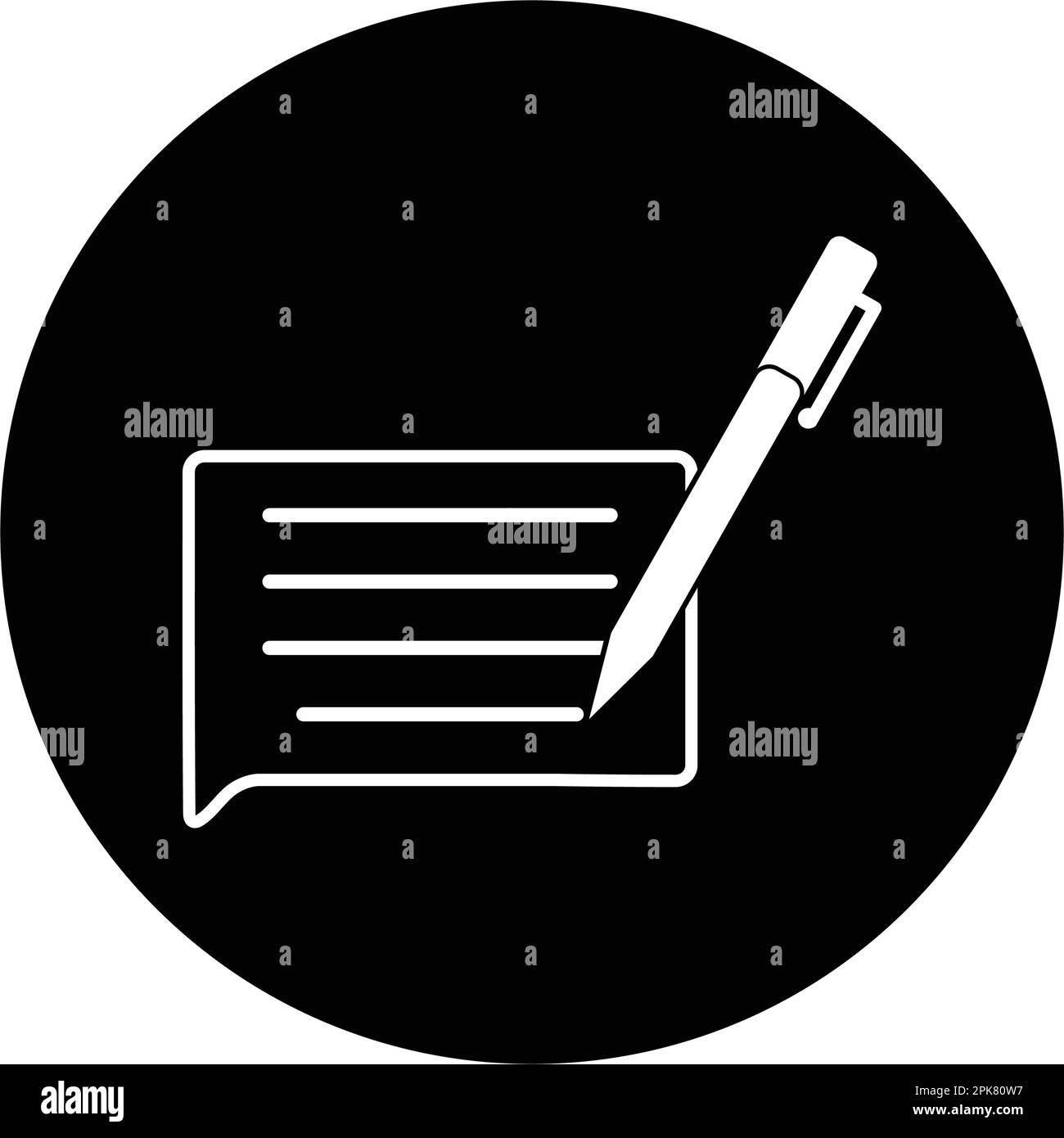 Write Business Feedback Button Icon. Editable Vector EPS Symbol ...