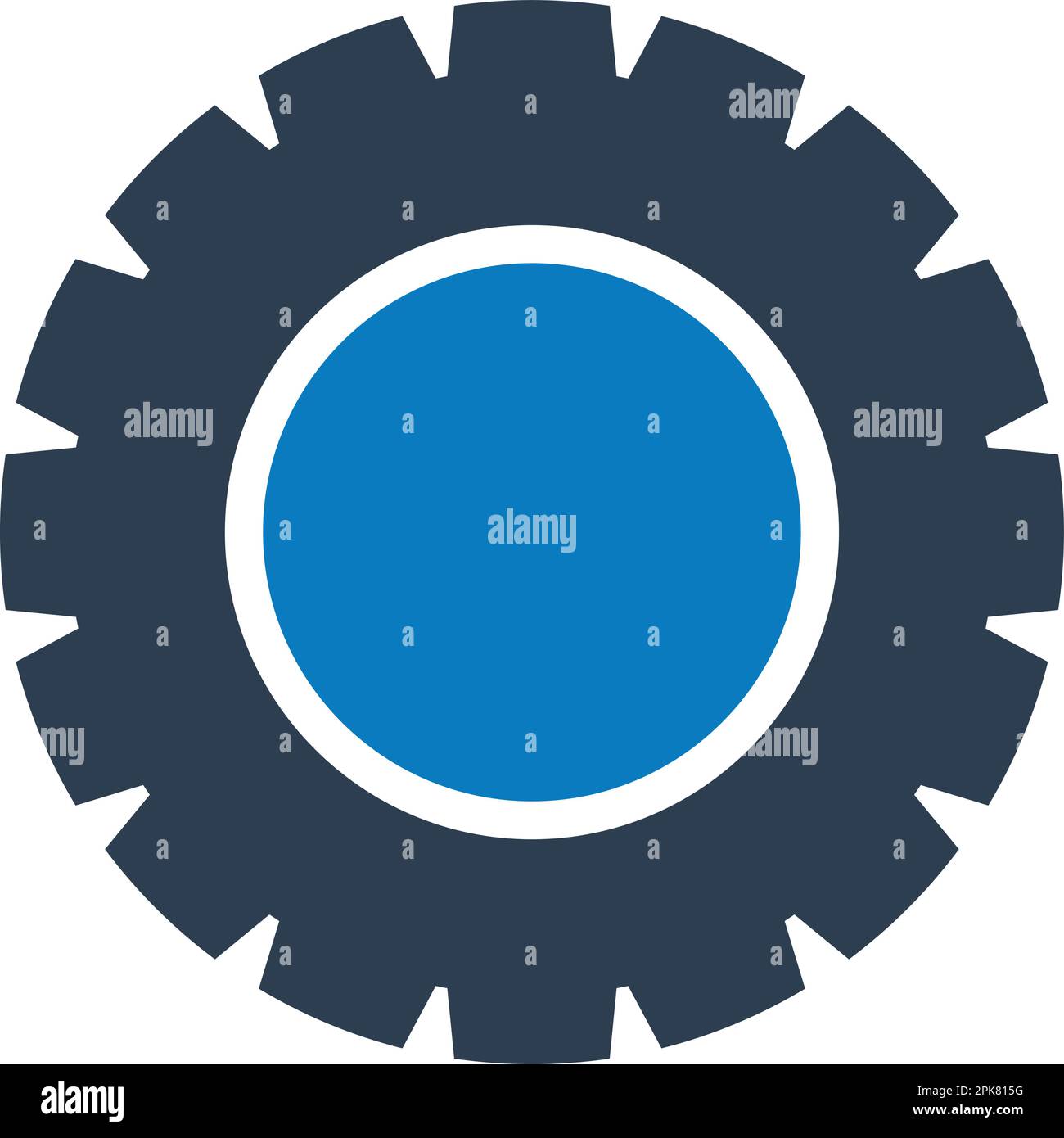 Settings Icon with Gear Symbol. Flat style vector EPS Stock Vector ...