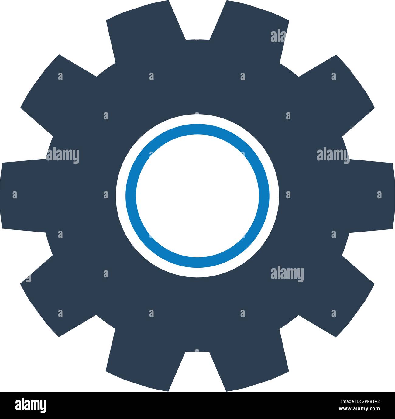Settings Icon with Gear Symbol. Flat style vector EPS Stock Vector ...