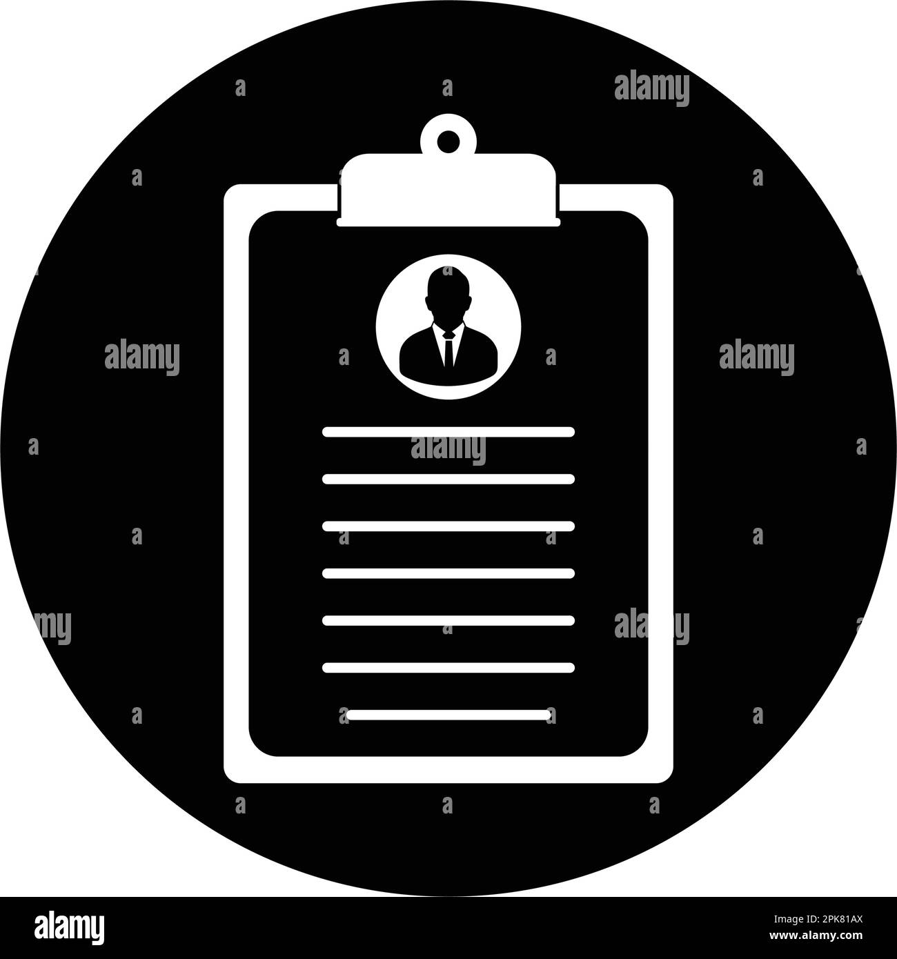 Employee Profile File Button Icon. Editable Vector EPS Symbol ...