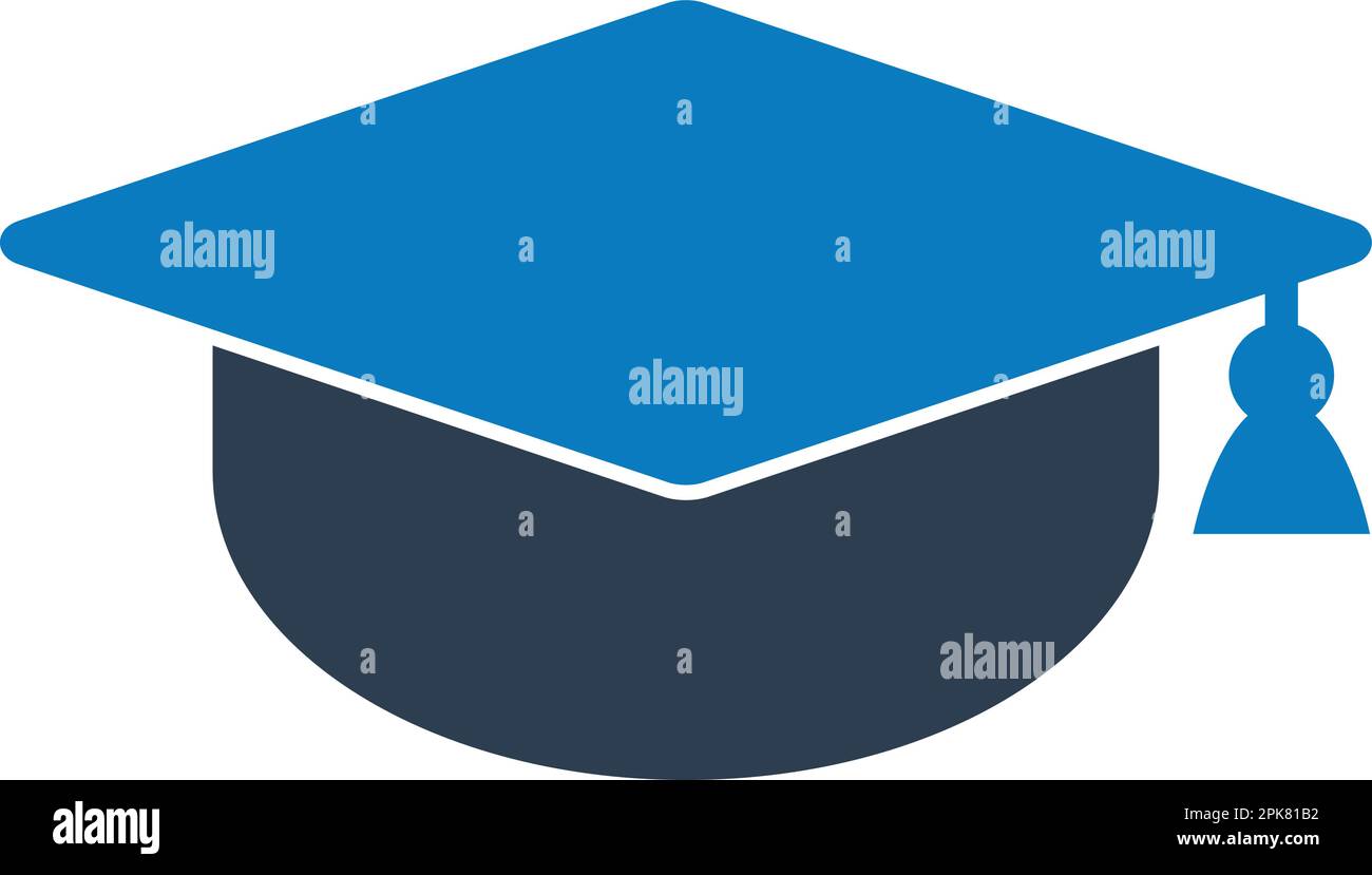 Graduation Cap Icon. Flat style vector EPS Stock Vector Image & Art - Alamy