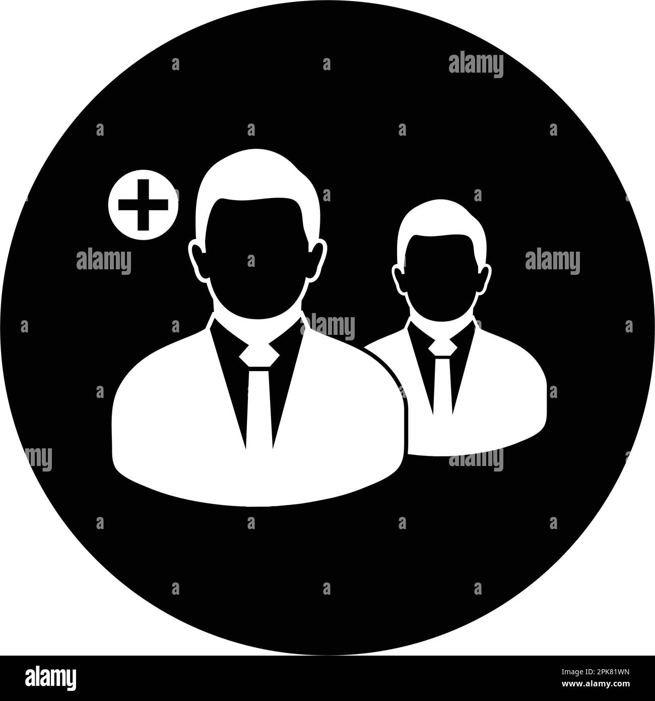 Add New User, Member Button Icon. Editable Vector EPS Symbol ...