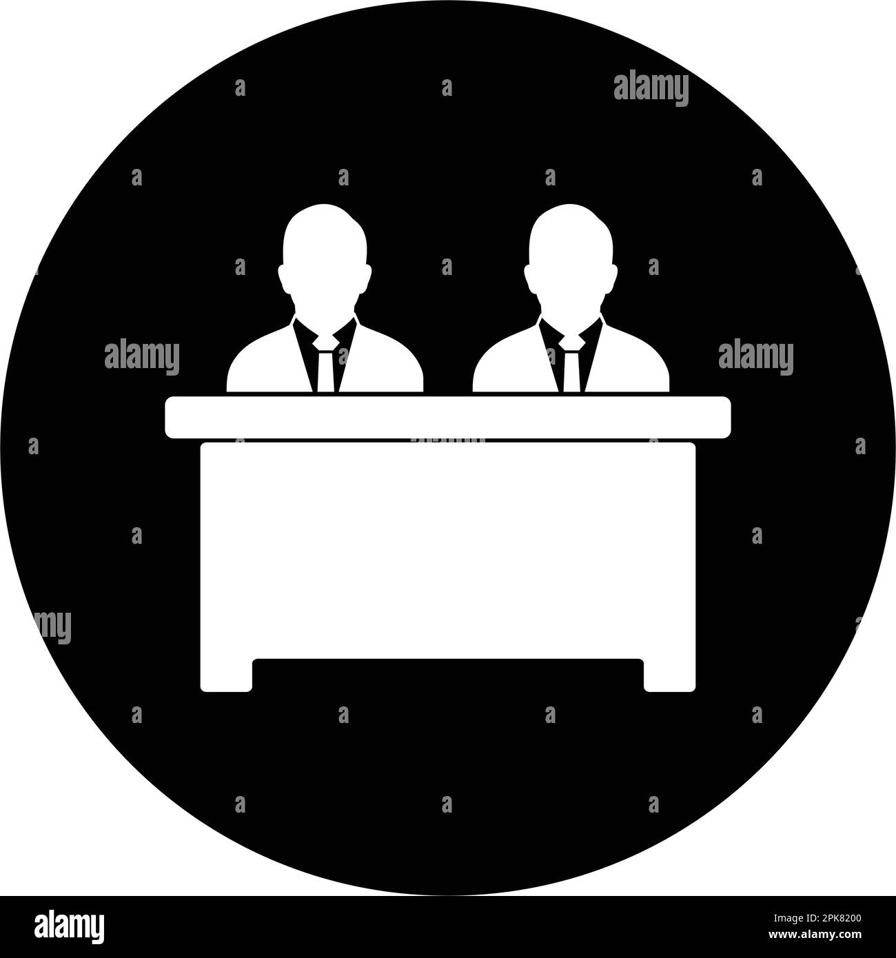 Business Receptionist Button Icon. Editable Vector EPS Symbol ...