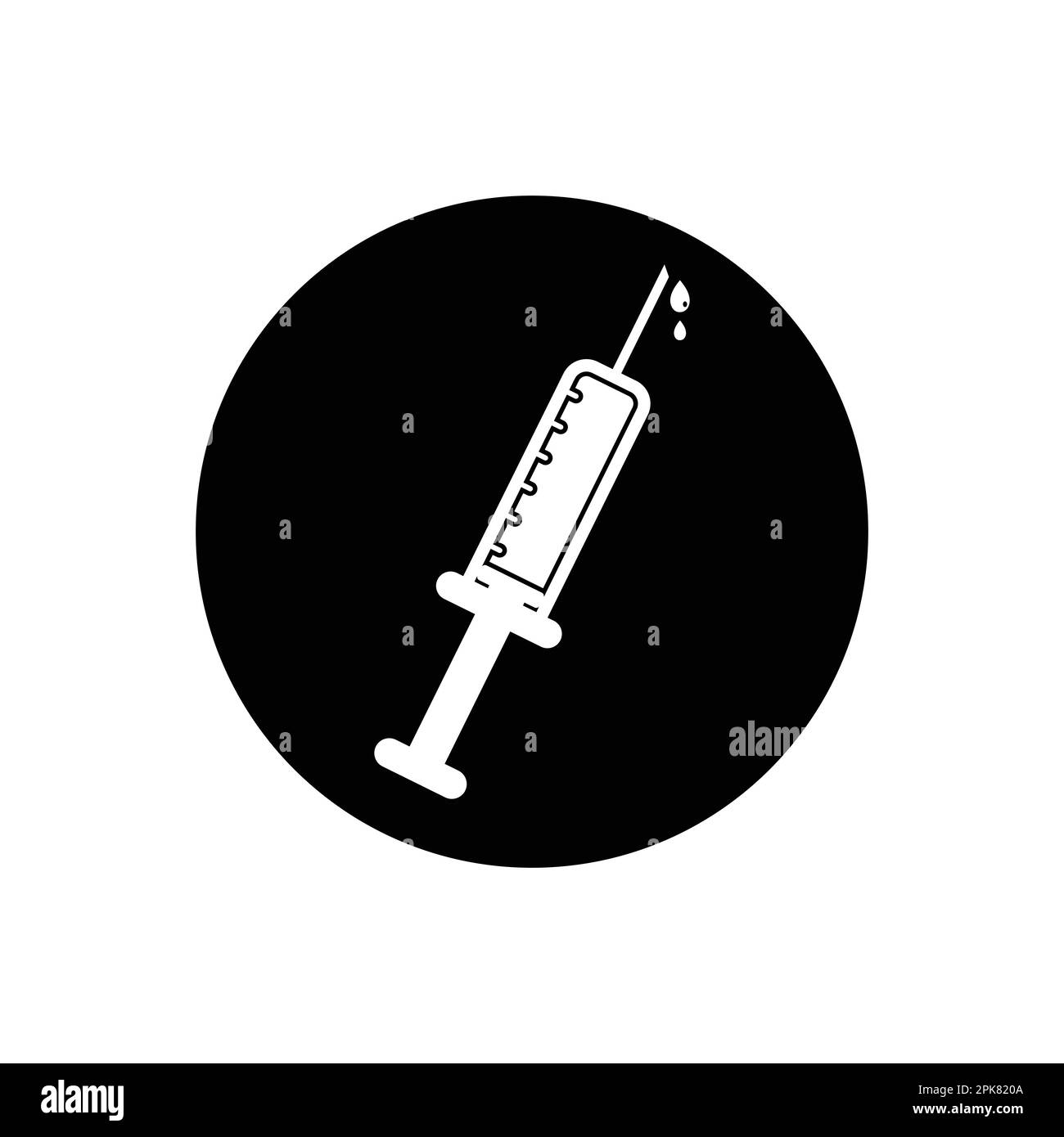 Injection, vaccine, Rounded, button, Black, icon, vector, symbol, flat ...