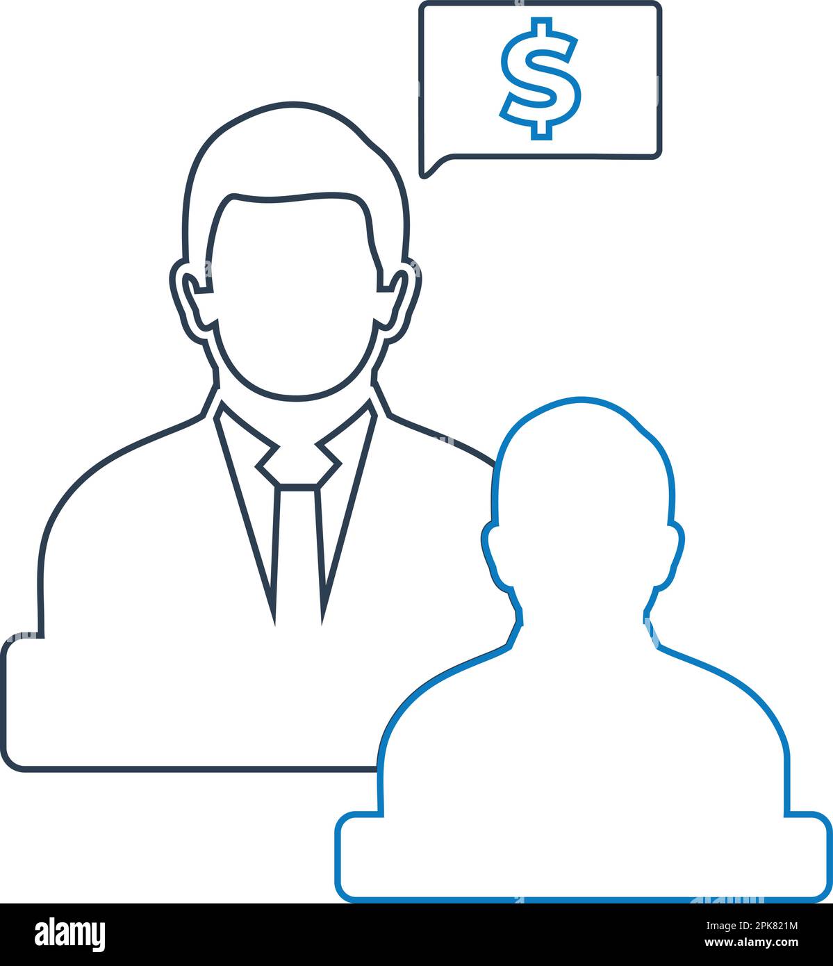 Business and financial advisor icon . Line style vector EPS Stock ...