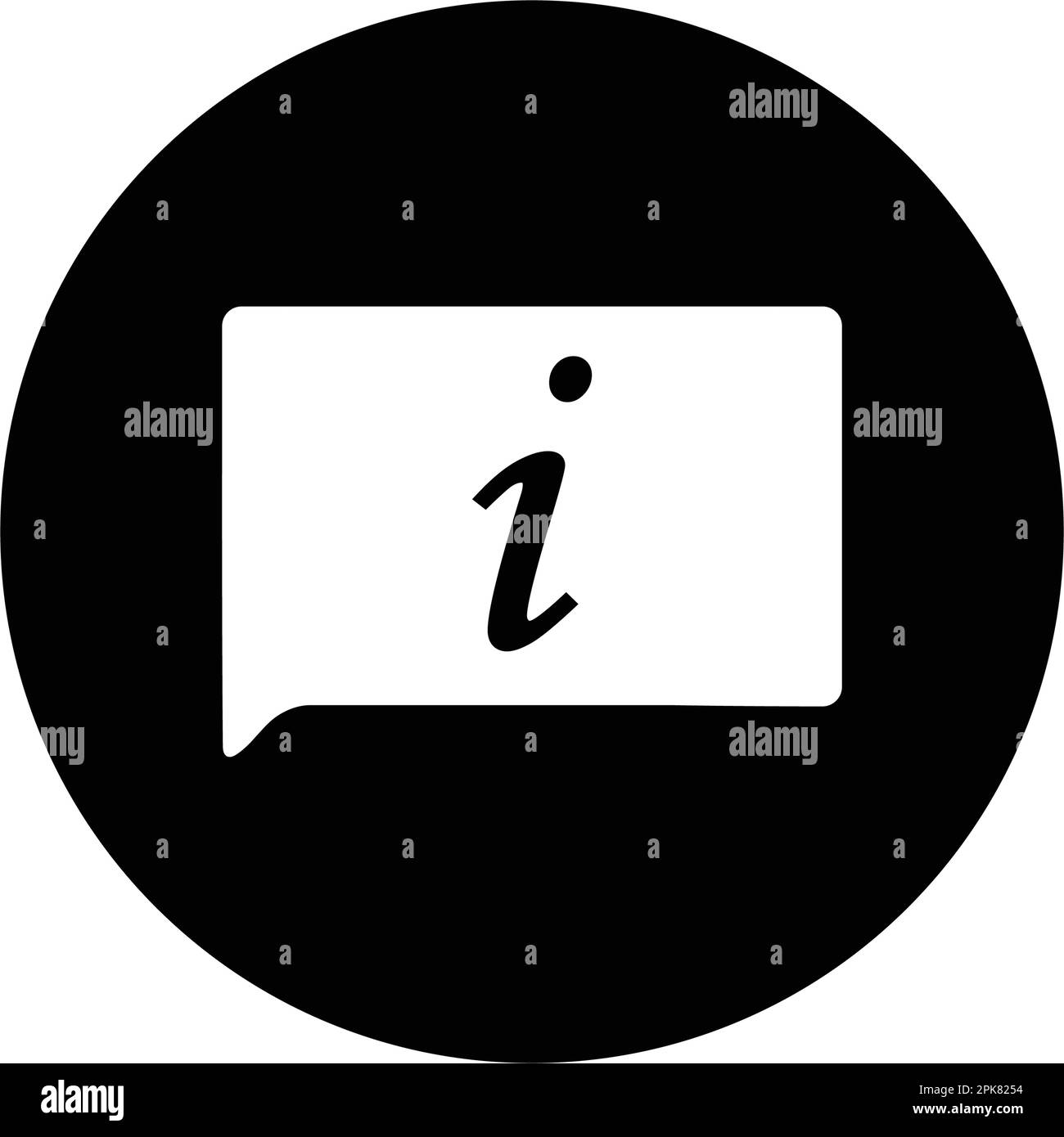 Information Bubble Button Icon. Editable Vector EPS Symbol Illustration ...