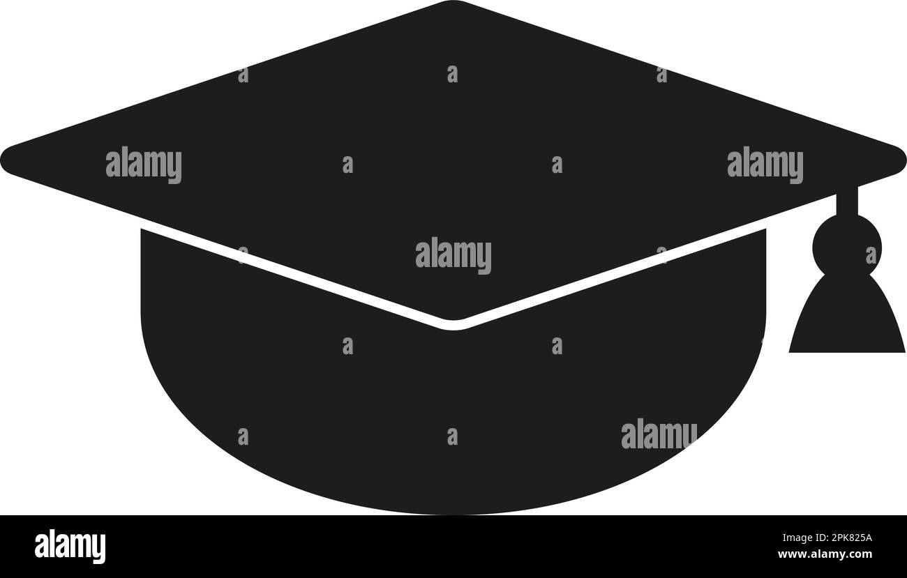 Graduation Cap Icon. Flat style vector EPS Stock Vector Image & Art - Alamy