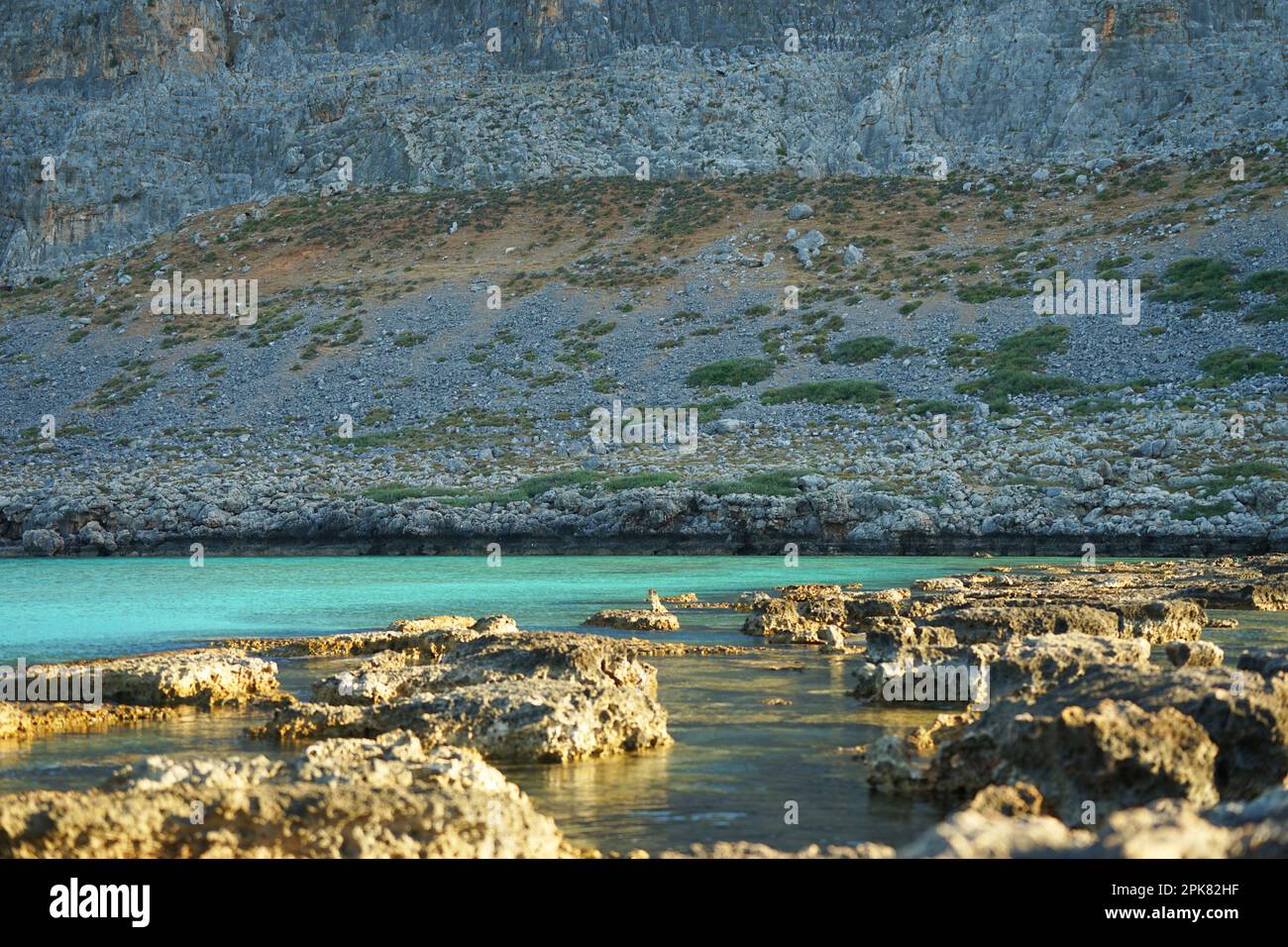 Seashore Sea Beach in Rhodes Island in Greece, turquoise water ...
