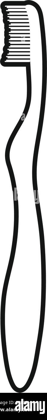 Toothbrush line icon. Flat style vector EPS Stock Vector Image & Art ...