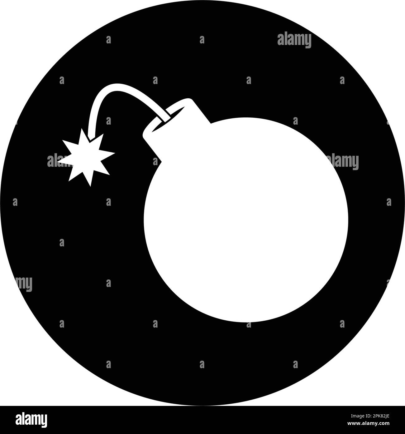 Bomb Explode Button Icon. Editable Vector EPS Symbol Illustration Stock ...