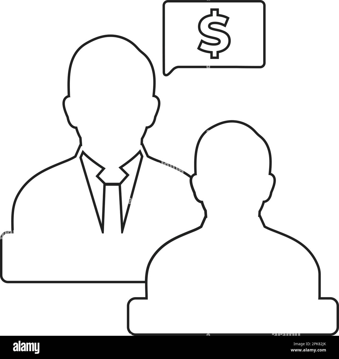 Business and financial advisor icon . Line style vector EPS Stock ...