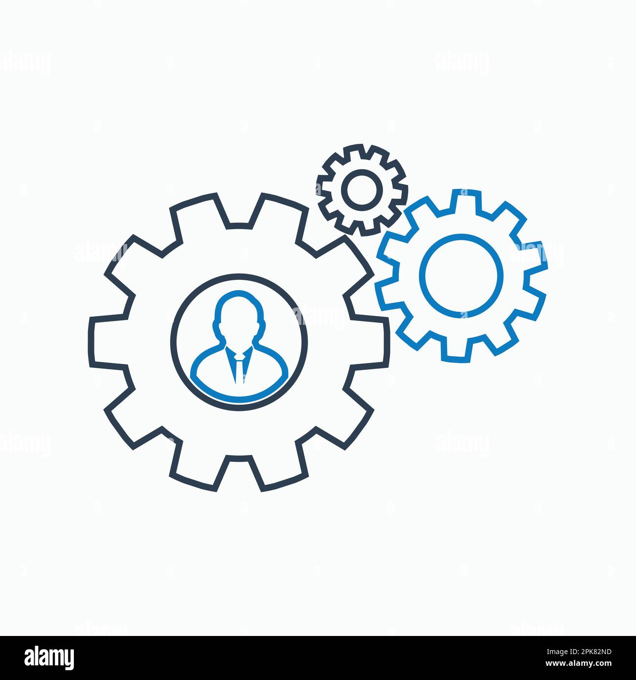 Business solution icon. Line style vector EPS Stock Vector Image & Art ...