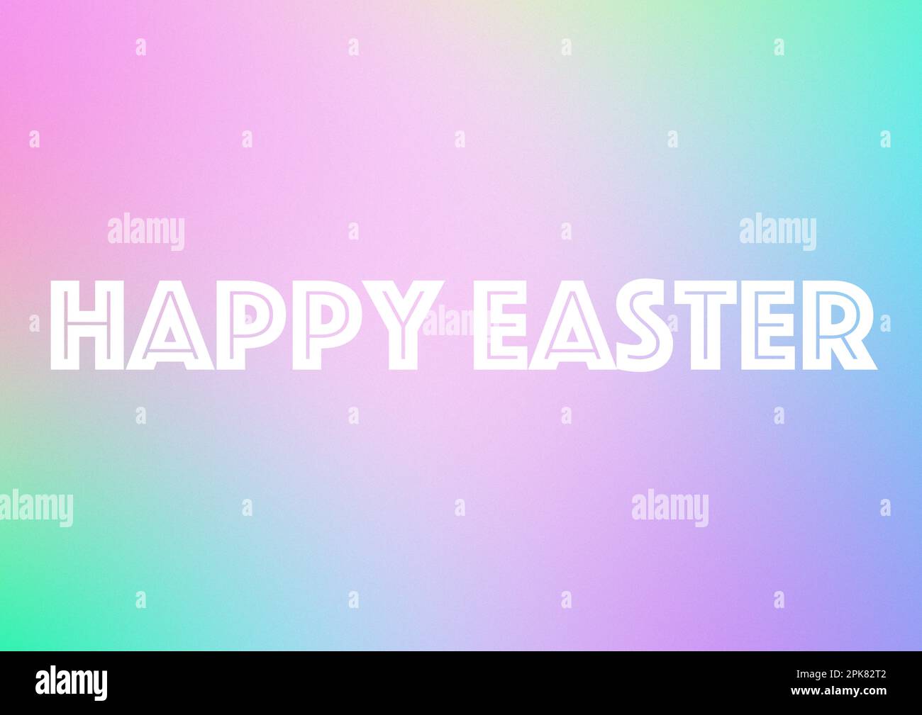 Happy Easter – card, poster, illustration in bright colours Stock Photo ...