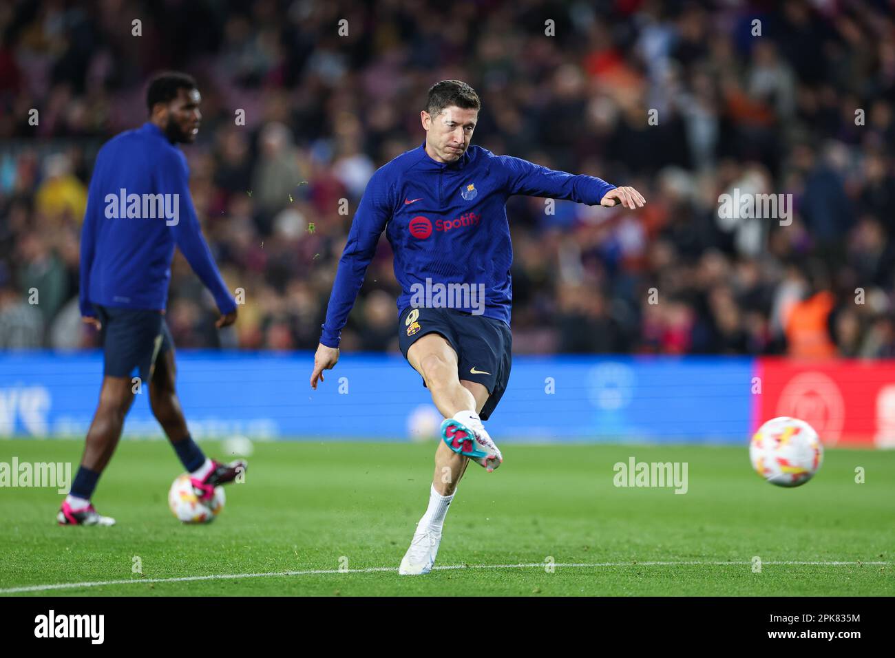 BARCELONA, SPAIN - APRIL 5: Robert Lewandowski of FC Barcelona during ...