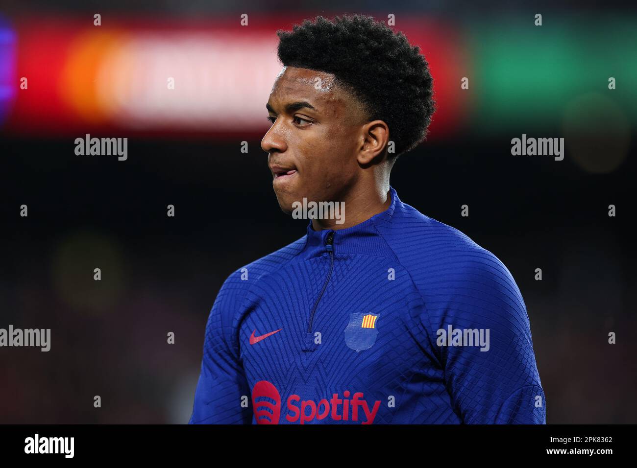 BARCELONA, SPAIN - APRIL 5: Alex Balde of FC Barcelona during the Semi ...
