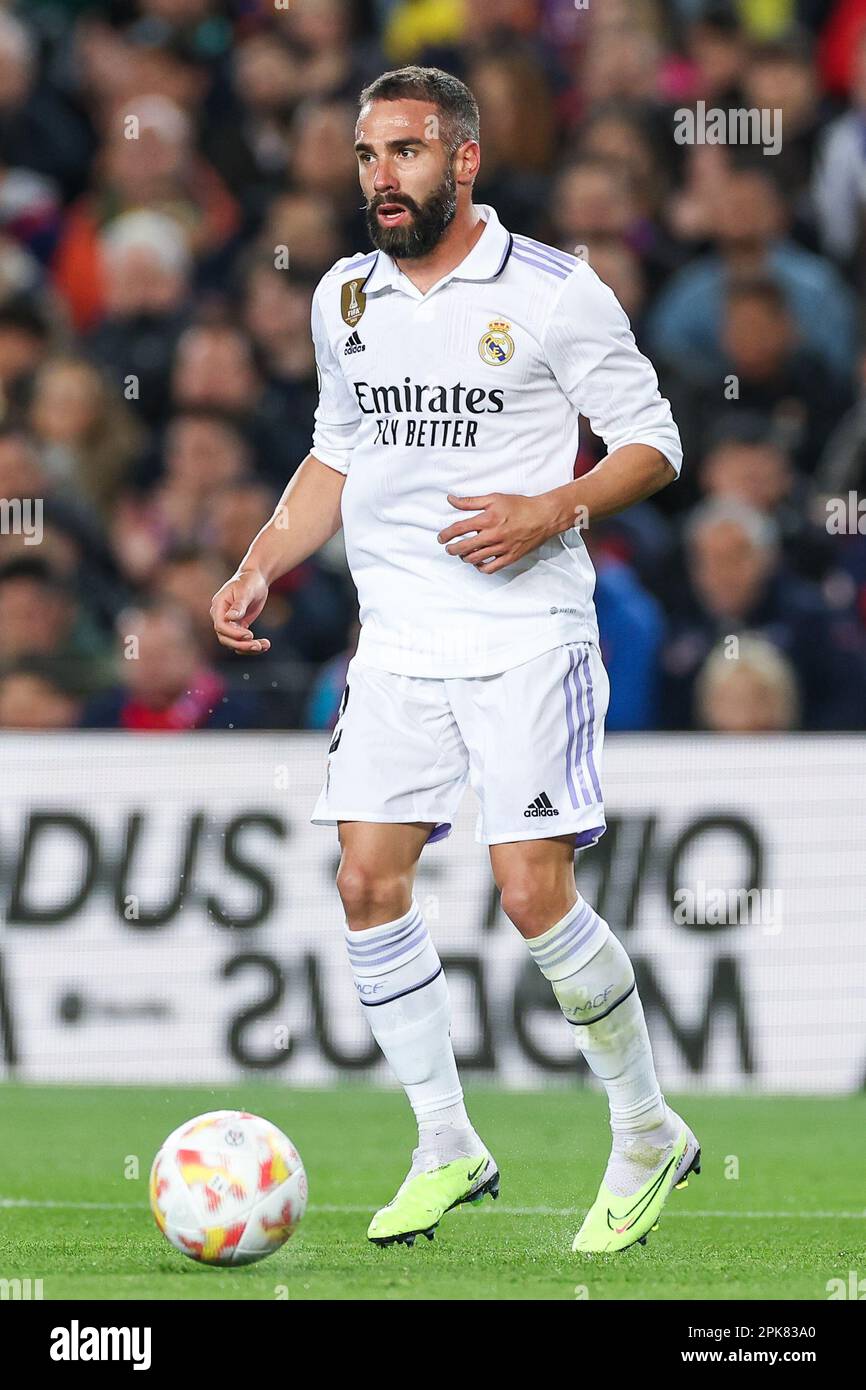 BARCELONA, SPAIN - APRIL 5: Daniel Carvajal of Real Madrid during the ...