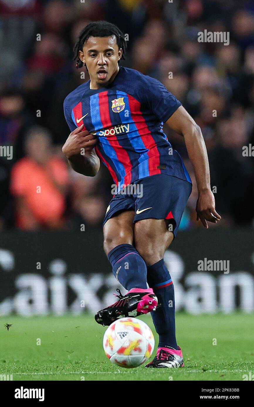 BARCELONA, SPAIN - APRIL 5: Jules Kounde of FC Barcelona in action ...