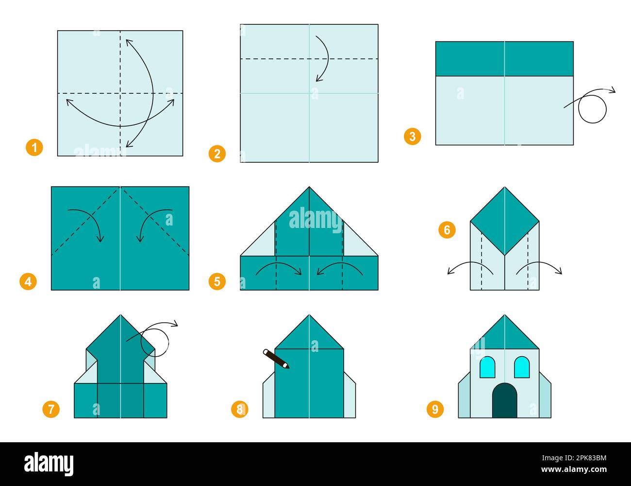 Origami for house Stock Vector Images - Alamy