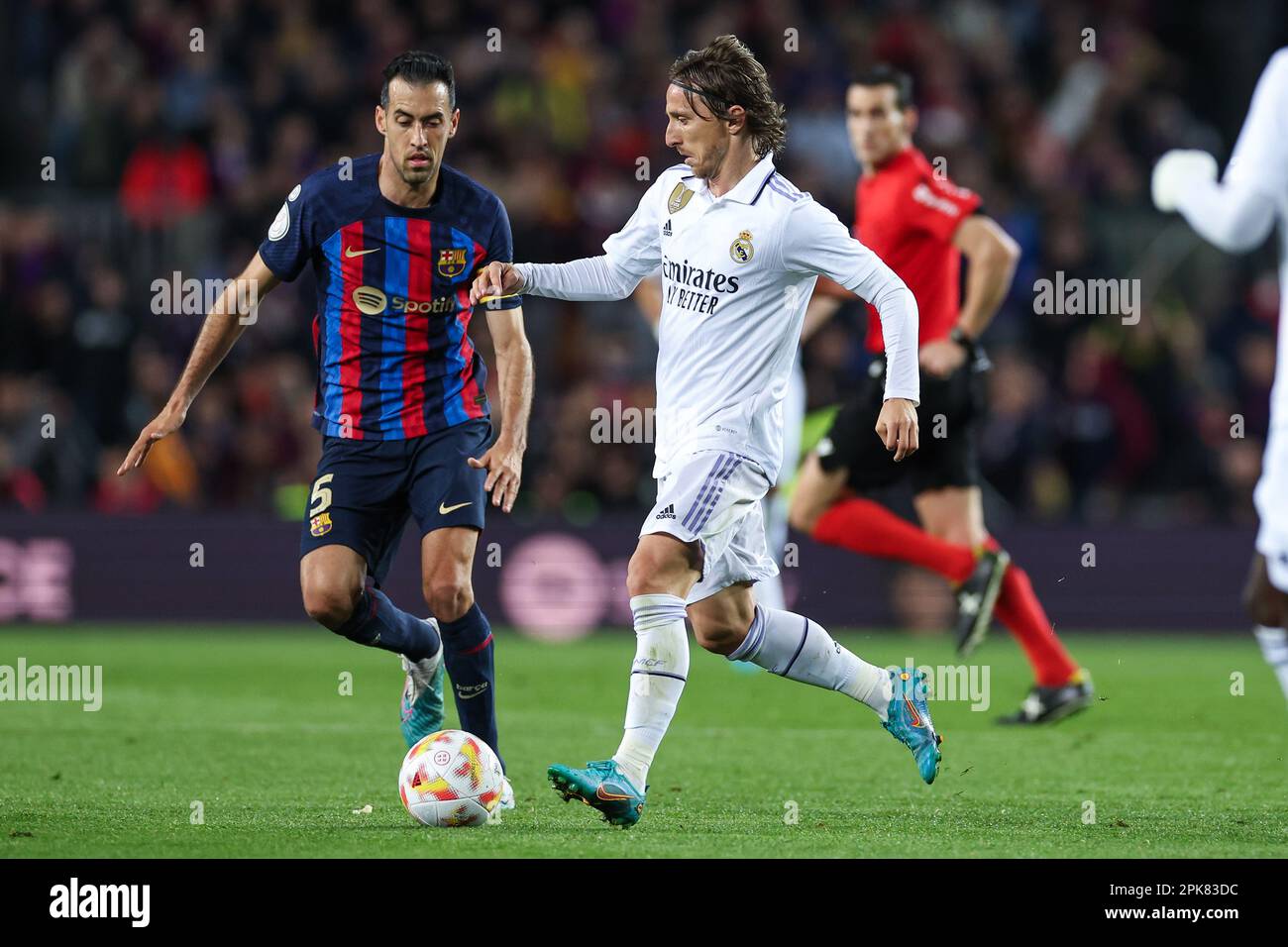 BARCELONA, SPAIN - APRIL 5: Luka Modric of Real Madrid during the Semi ...