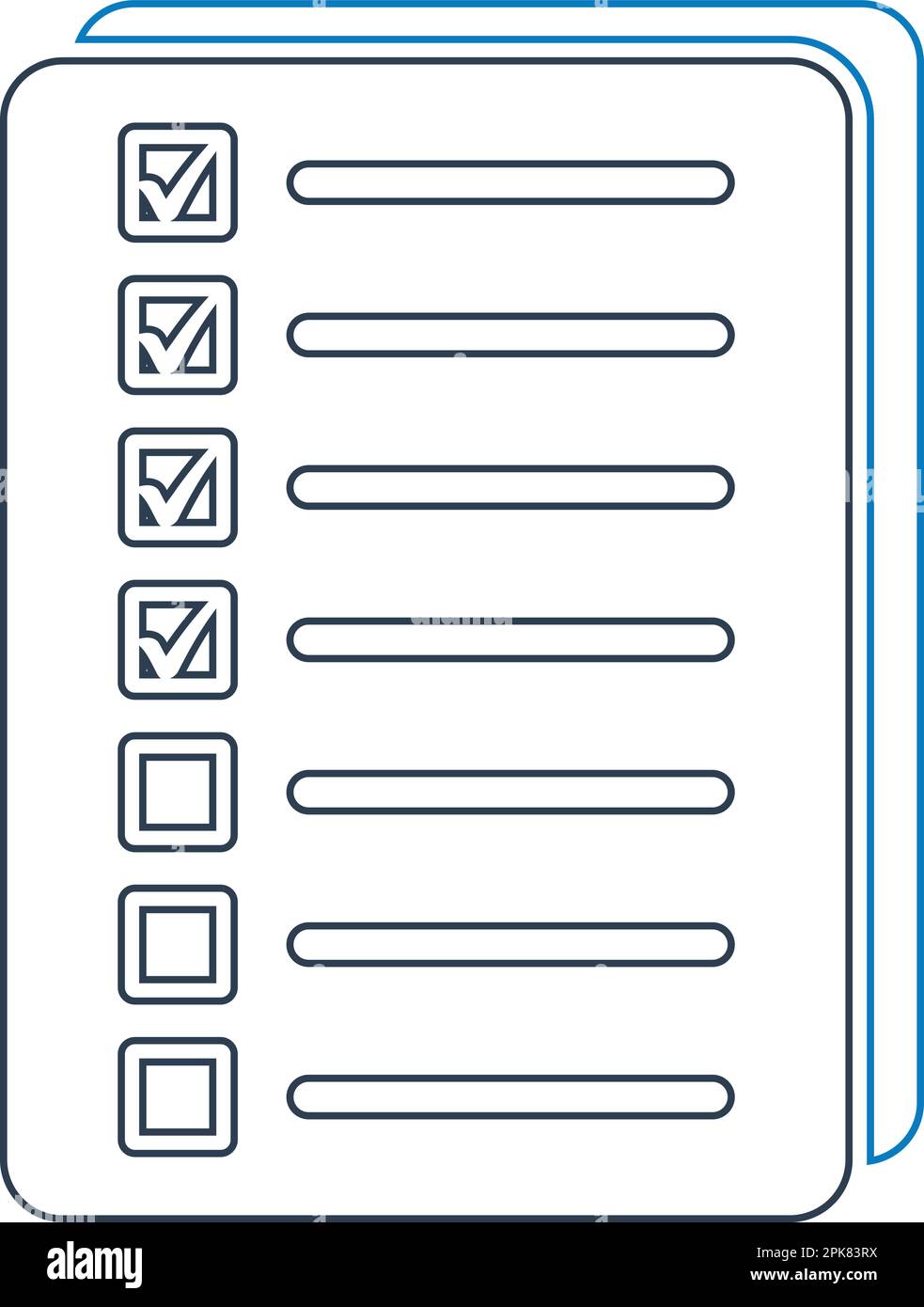 Checklist document Icon. Line style vector EPS Stock Vector Image & Art - Alamy
