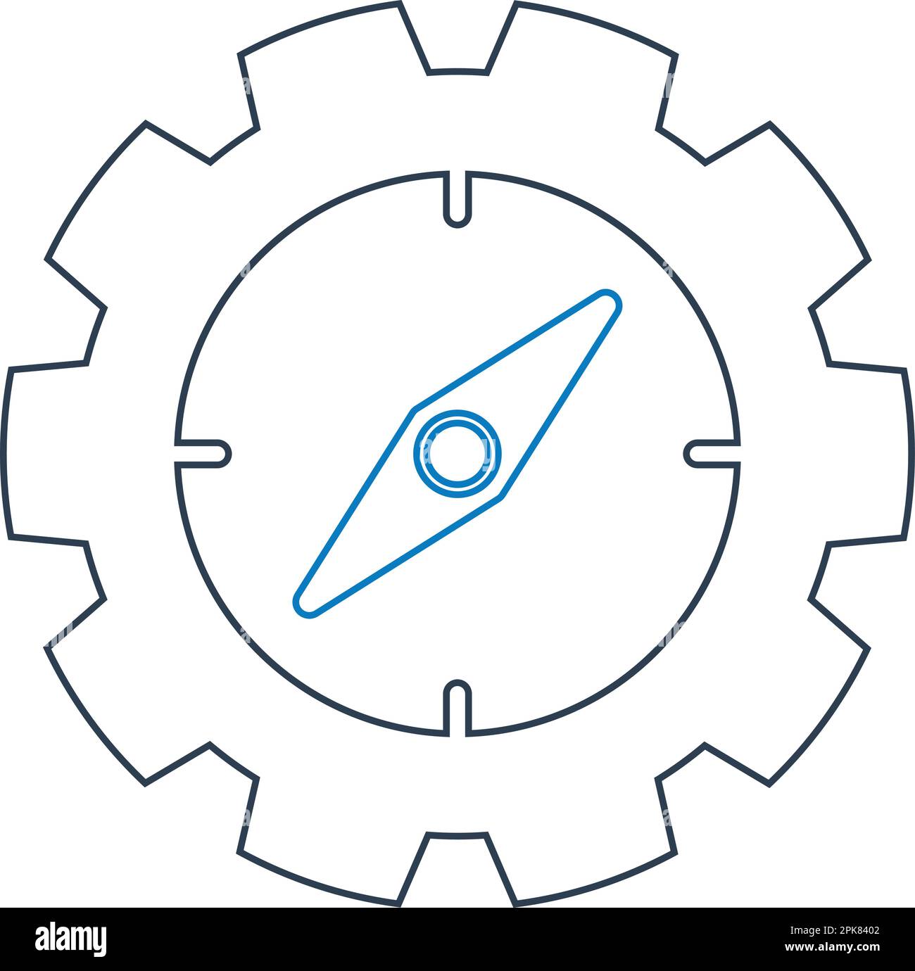 Compass icon. Line style vector EPS Stock Vector Image & Art - Alamy