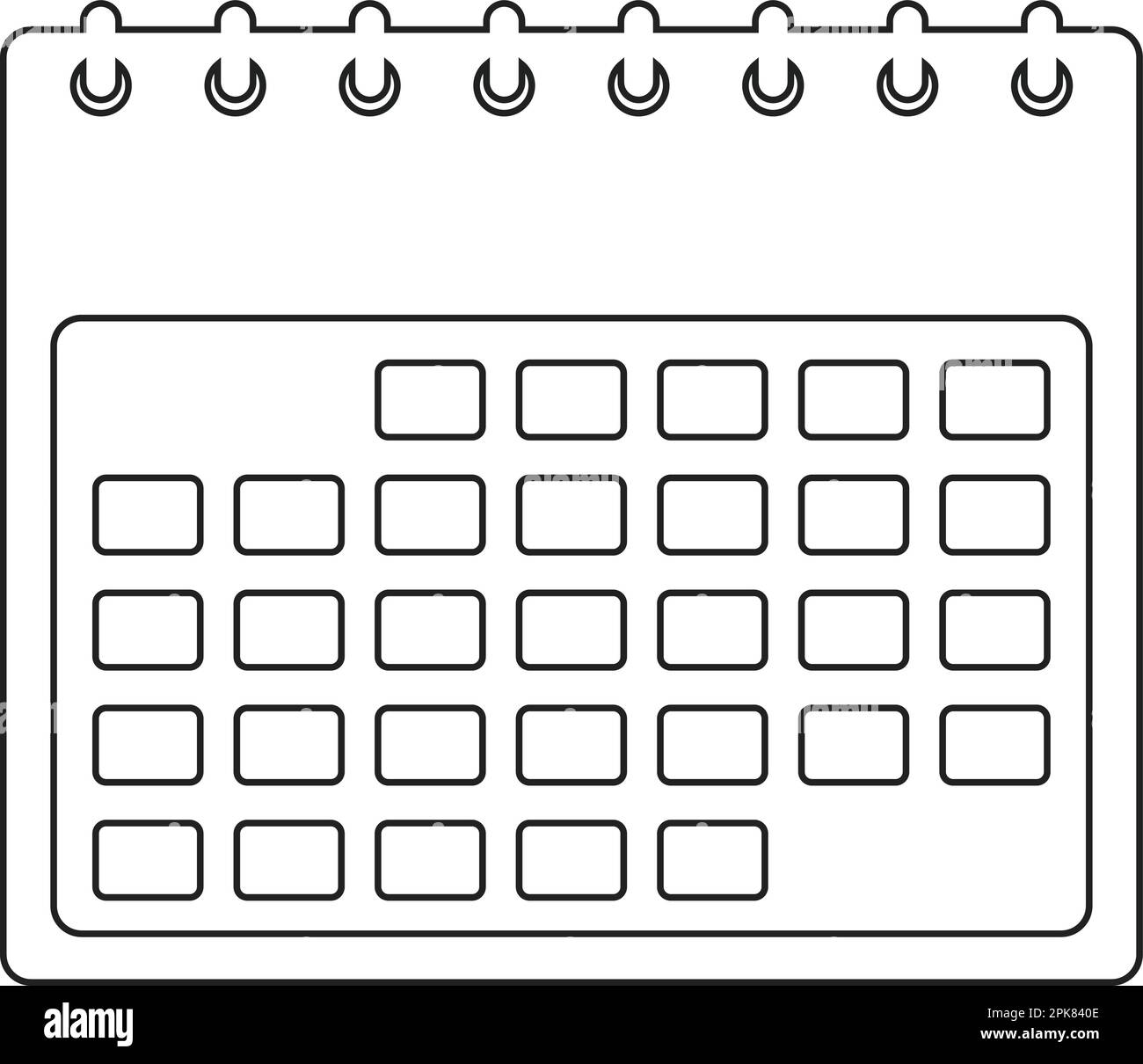 Calendar line Icon. Editable vector EPS Stock Vector Image & Art - Alamy