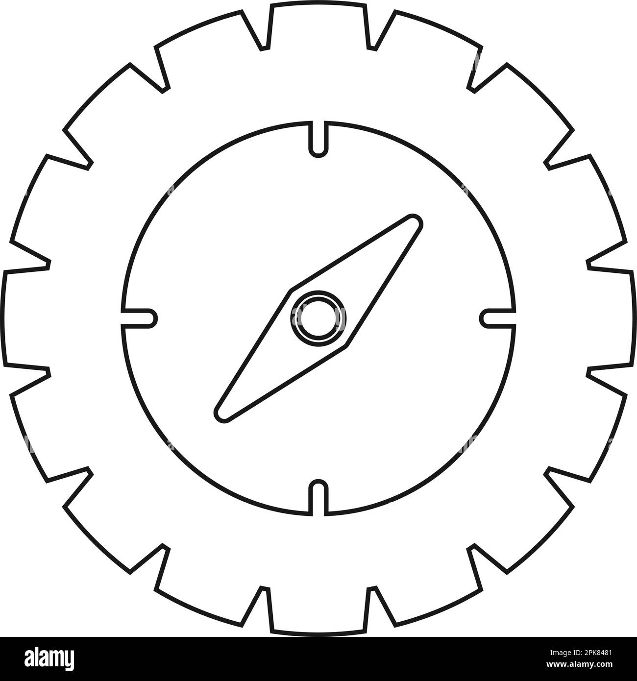 Compass icon. Line style vector EPS Stock Vector Image & Art - Alamy