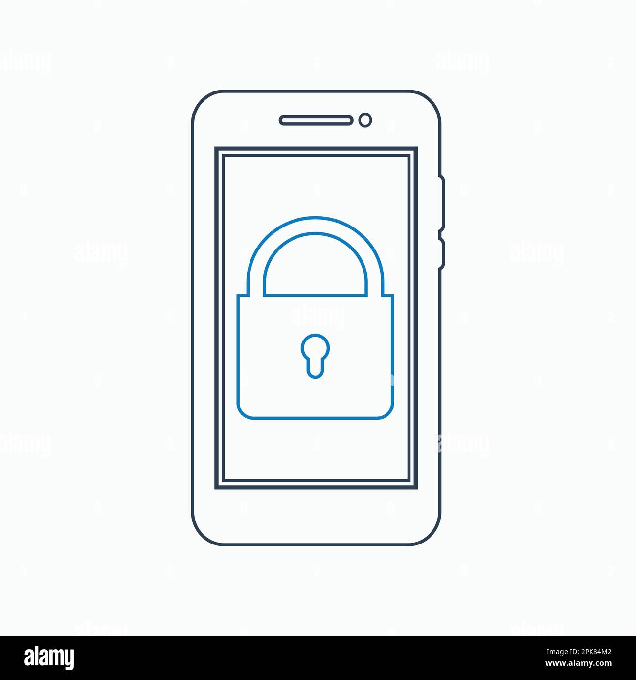 Computer Security Icon. Line style vector EPS Stock Vector Image & Art ...