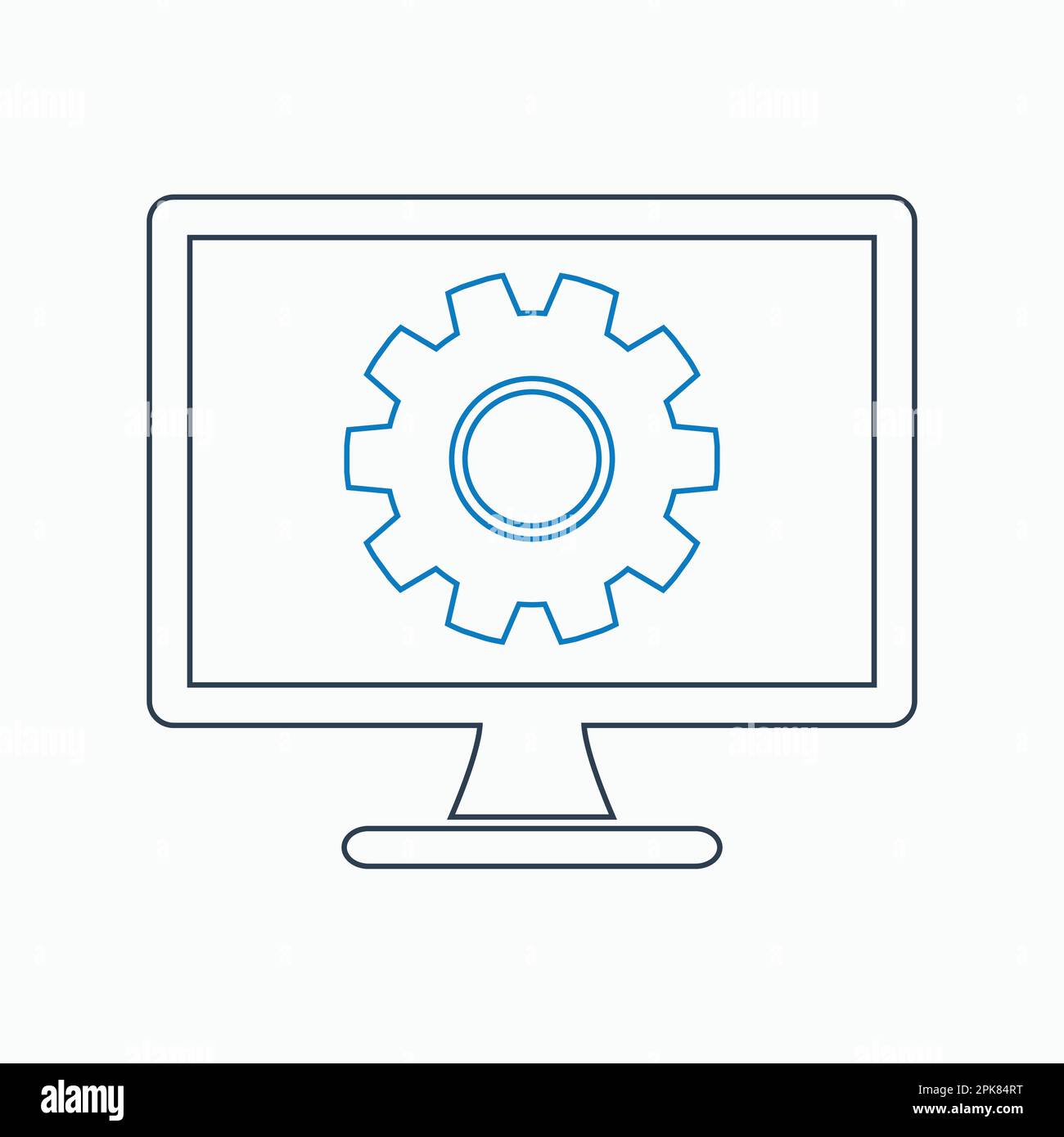 Computer Service Icon. Line style vector EPS Stock Vector Image & Art ...