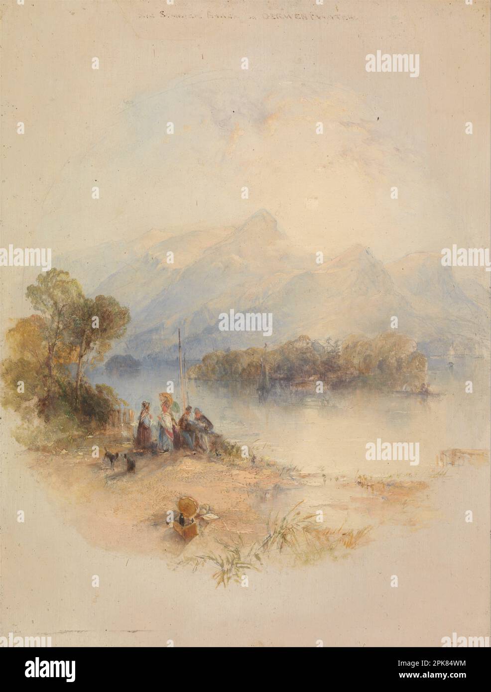 The Summer Bower, Derwent Water circa 1838 by Thomas Creswick Stock ...