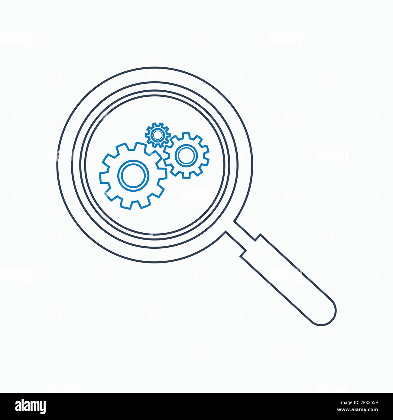 Search Settings Icon. Line style vector EPS Stock Vector Image & Art ...