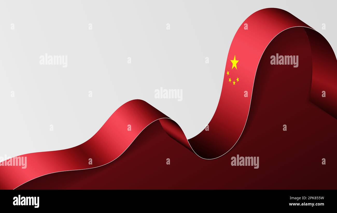 China ribbon flag background. Element of impact for the use you want to ...