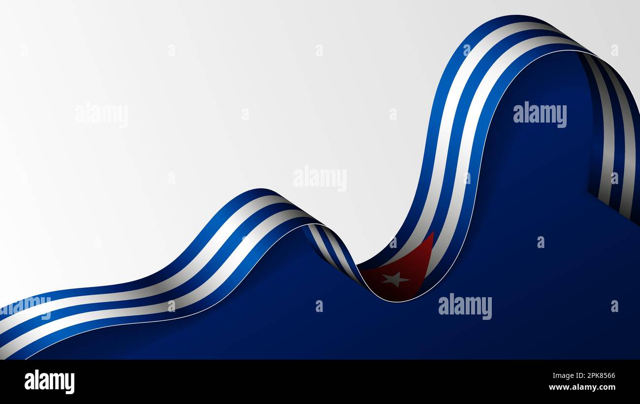 Cuba ribbon flag background. Element of impact for the use you want to ...