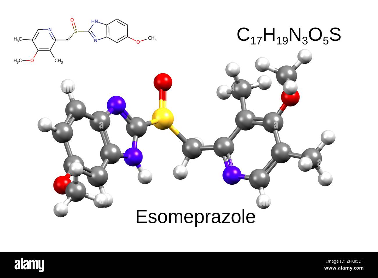 Chemical formula, skeletal formula and 3D ball-and-stick model of the ...