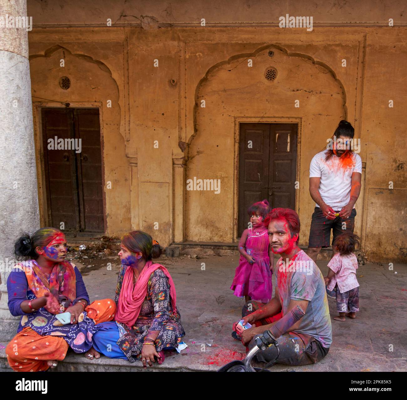 Holi Festival goers, Jaipur India. Holi ( /ˈhoʊliː/) is a popular and ...