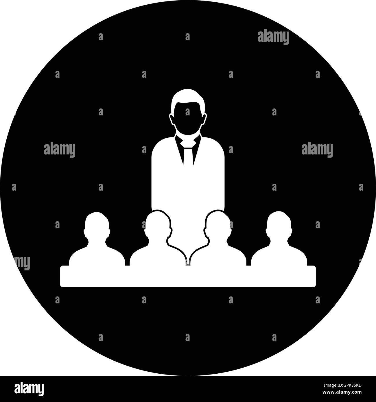 Business Leader Meeting Button Icon. Editable Vector EPS Symbol ...