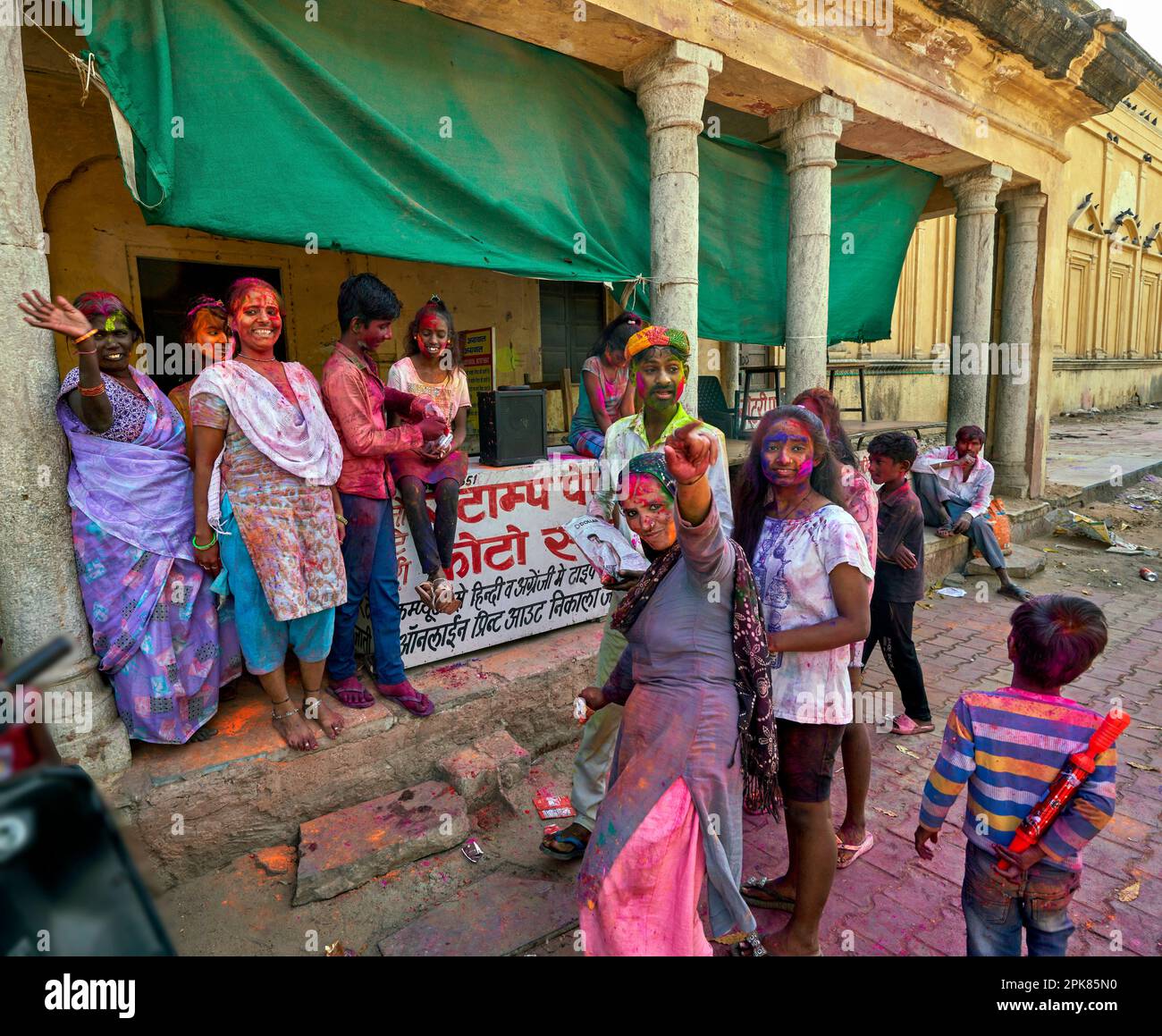 Holi Festival goers, Jaipur India. Holi ( /ˈhoʊliː/) is a popular and ...