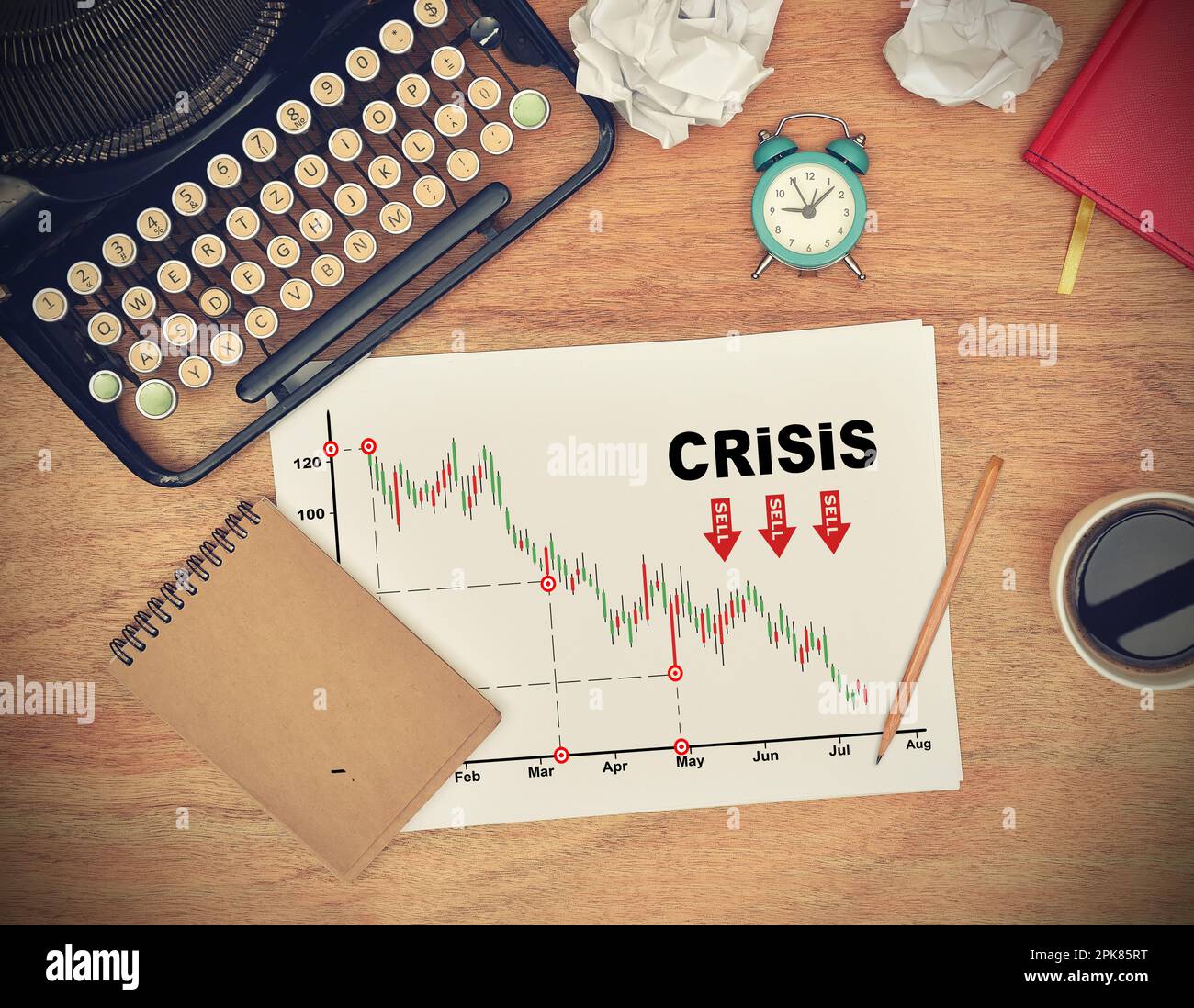 Crisis diagram drawn on a sheet of paper Stock Photo - Alamy