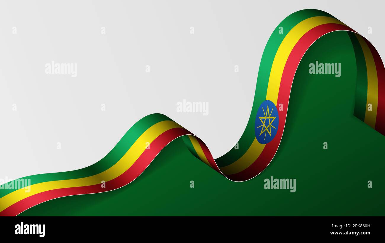 Ethiopia ribbon flag background. Element of impact for the use you want ...