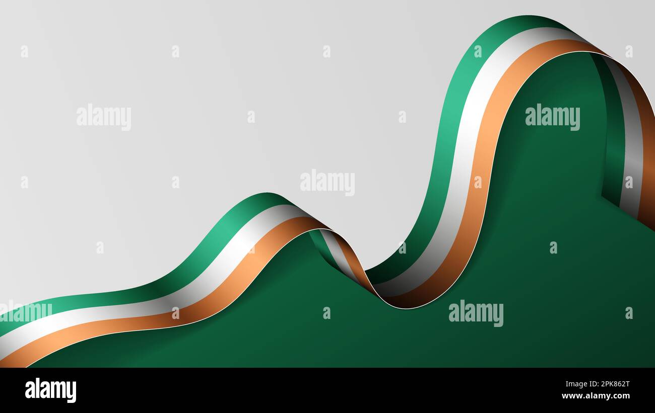 Ireland ribbon flag background. Element of impact for the use you want ...