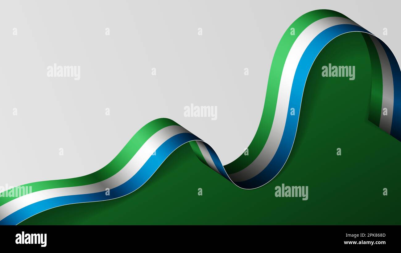 Sierra leone 3d flag Stock Vector Images - Alamy