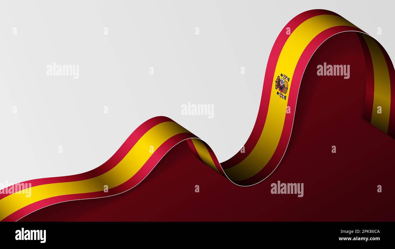 Spain ribbon flag background. Element of impact for the use you want to ...
